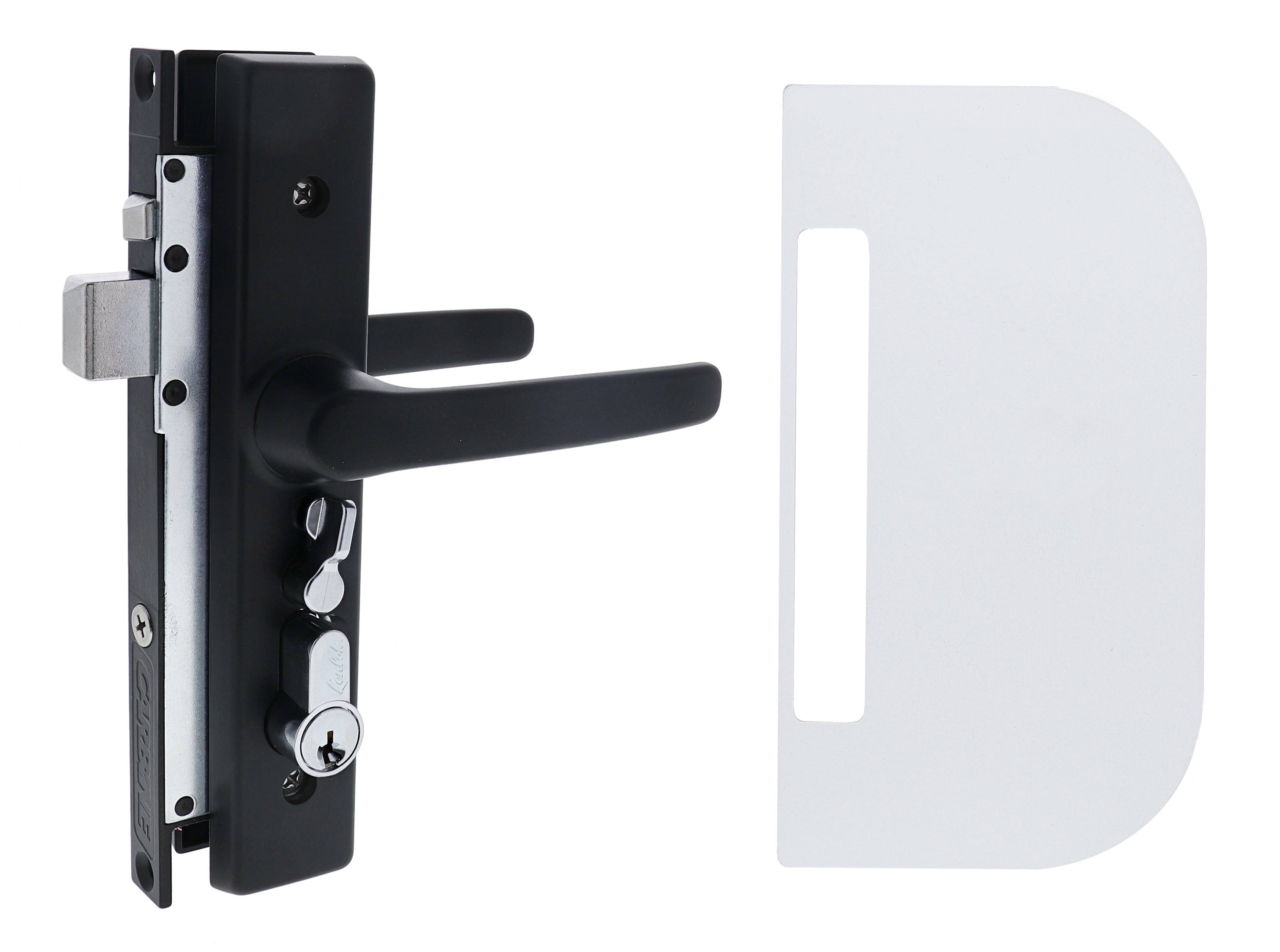 Carbine CSDL Screen Door Lock, Includes cylinder and CSS-1 shield, Bla – Harry's Door Hardware