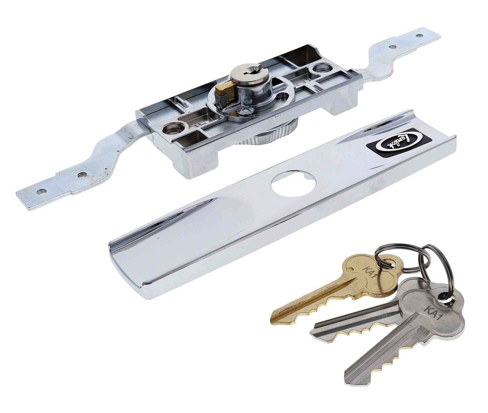 Lenlok 4321 Narrow Square Face Roller Door Lock, 4 pin, C4 Keyed to Di ...