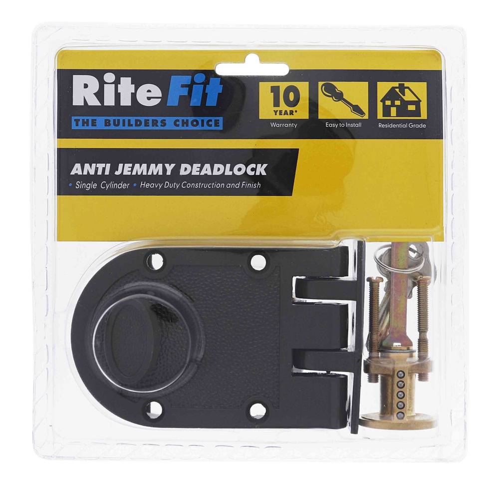 Lenlok Rjp-1 Single Cylinder and Turn Anti-Jemmy Deadlock, 60mm backse ...